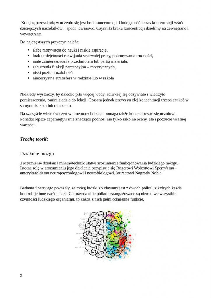 Metody efektywnej nauki – techniki pamięciowe | Zespół Szkół w ...