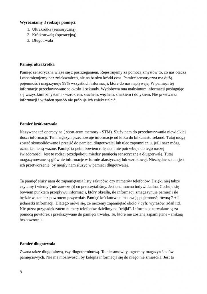 Metody efektywnej nauki – techniki pamięciowe | Zespół Szkół w ...