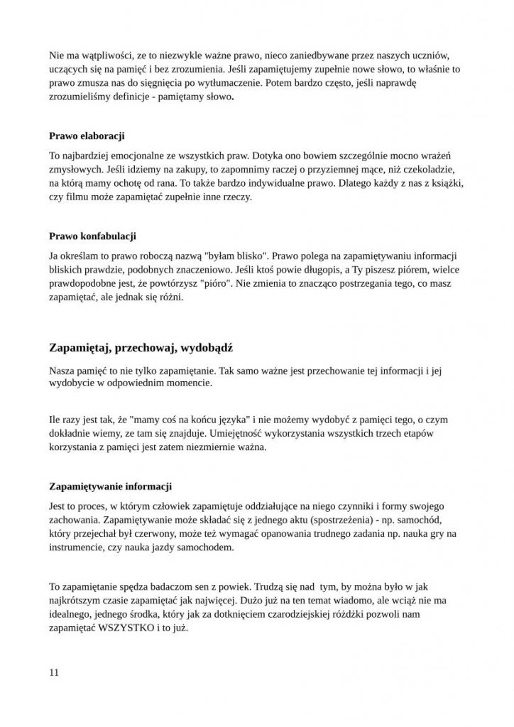 Metody efektywnej nauki – techniki pamięciowe | Zespół Szkół w ...