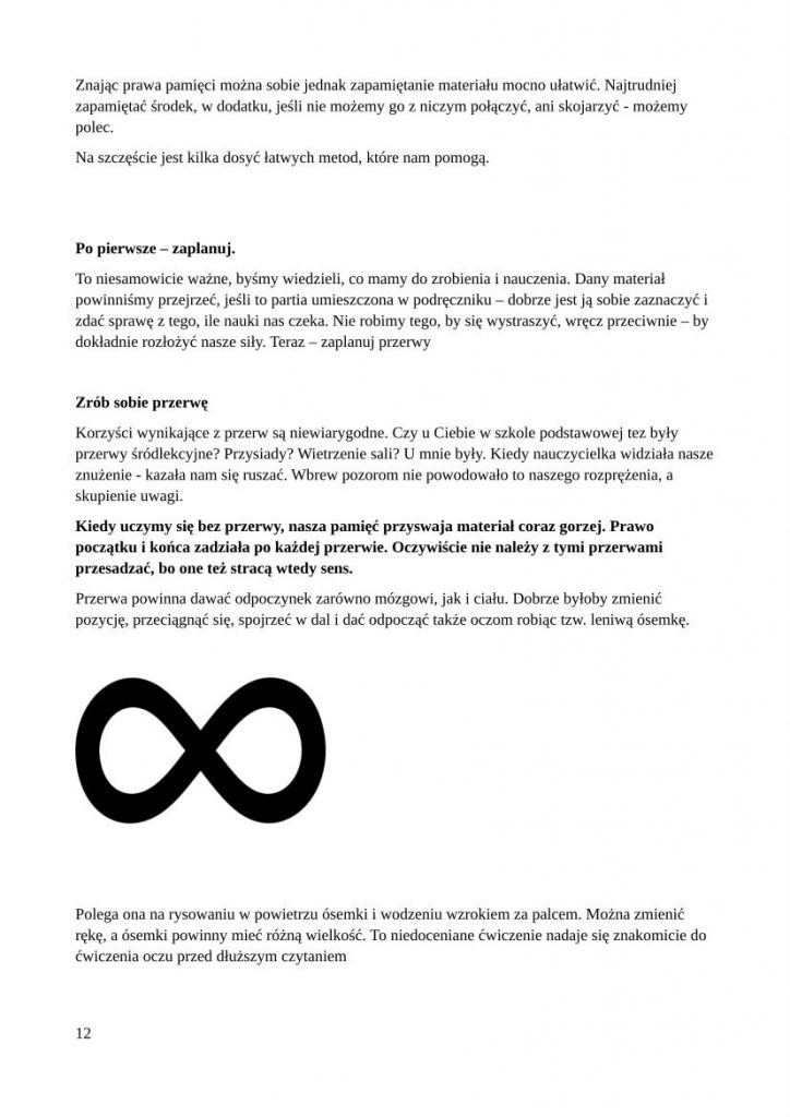 Metody efektywnej nauki – techniki pamięciowe | Zespół Szkół w ...