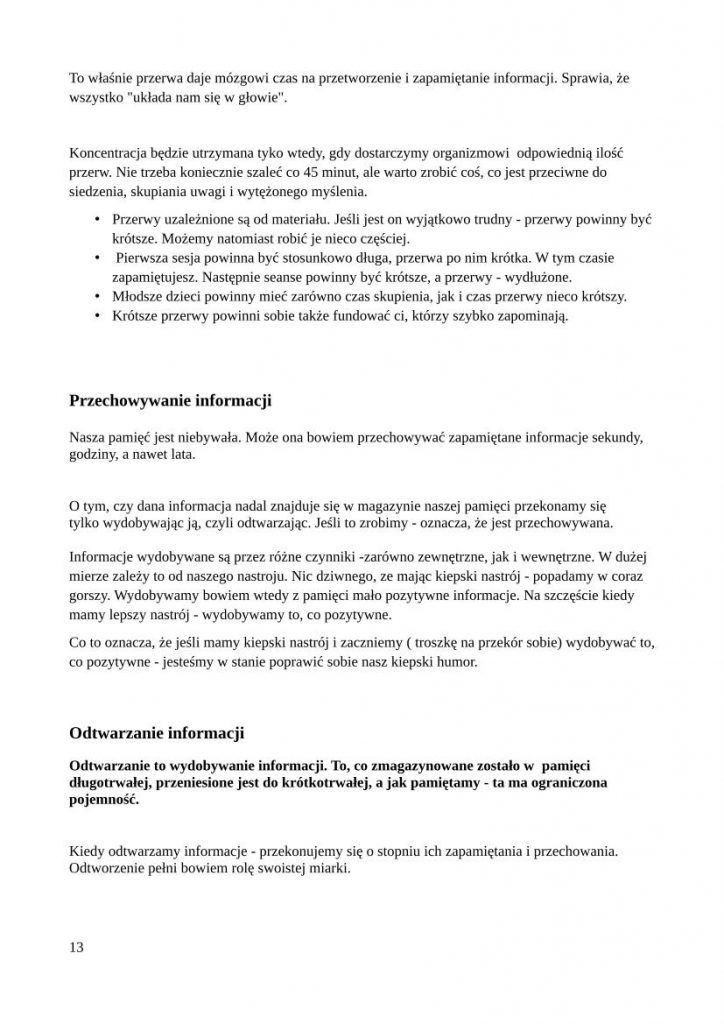 Metody efektywnej nauki – techniki pamięciowe | Zespół Szkół w ...