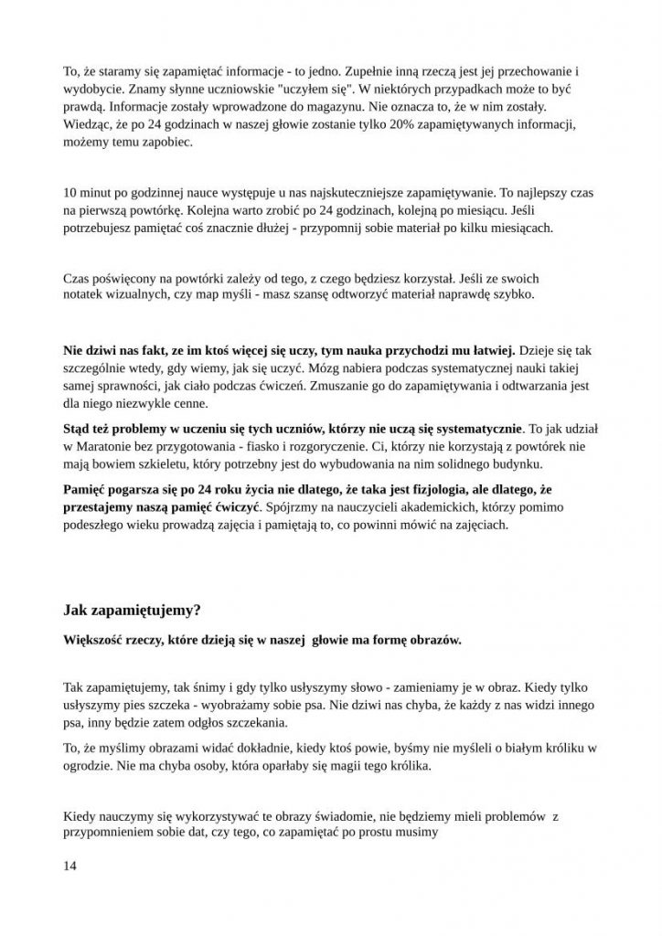 Metody efektywnej nauki – techniki pamięciowe | Zespół Szkół w ...